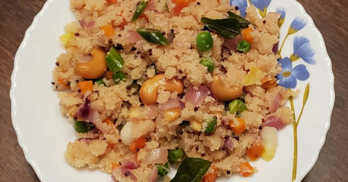 Vegetable Rava Upma Recipe by Kumkum Chatterjee - Cookpad