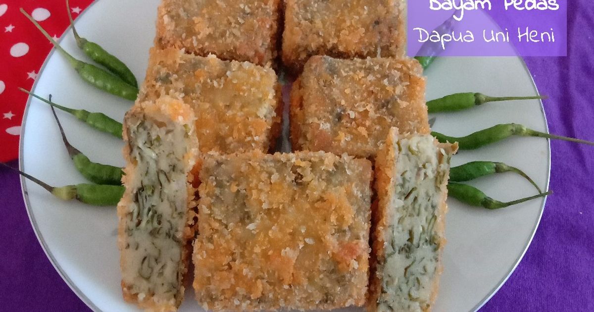 Resep Nugget Ayam Bayam Pedas 🐔🌱🌶 oleh Heni Hendriany - Cookpad