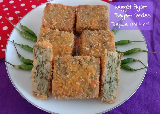 Resep Nugget Ayam Bayam Pedas 🐔🌱🌶 oleh Heni Hendriany - Cookpad