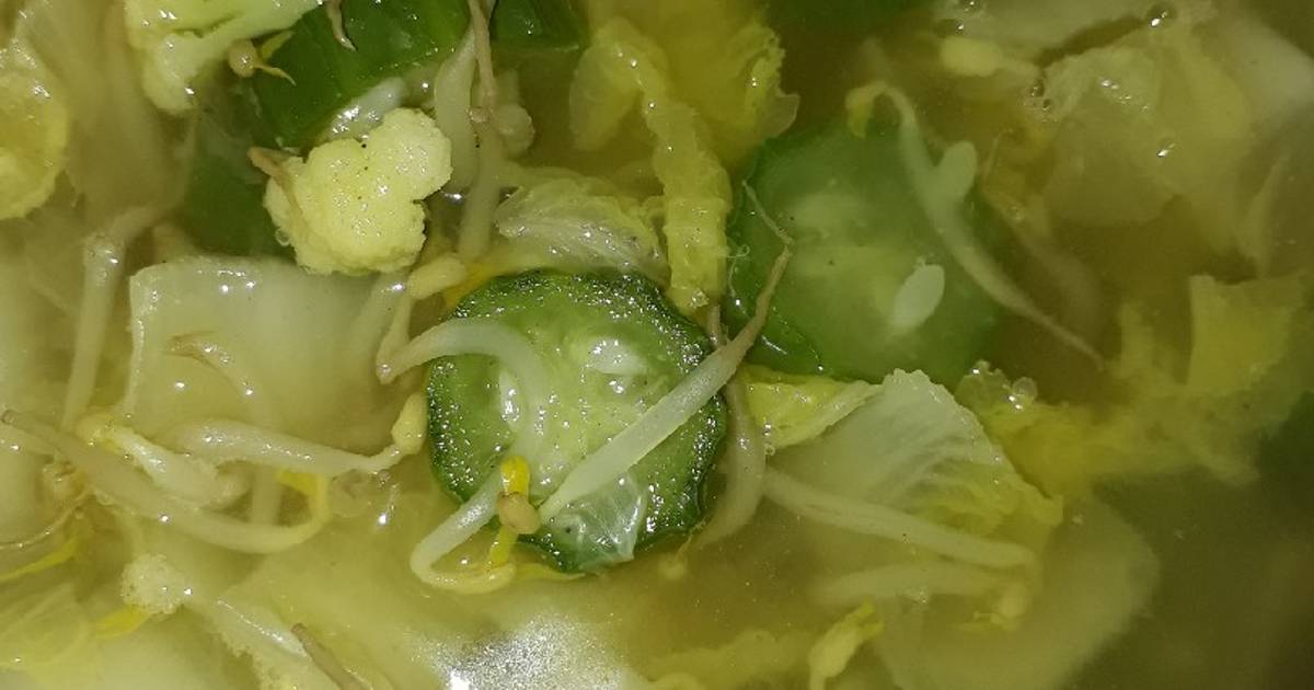Resep Sup oyong dan sawi putih oleh Lia - Cookpad