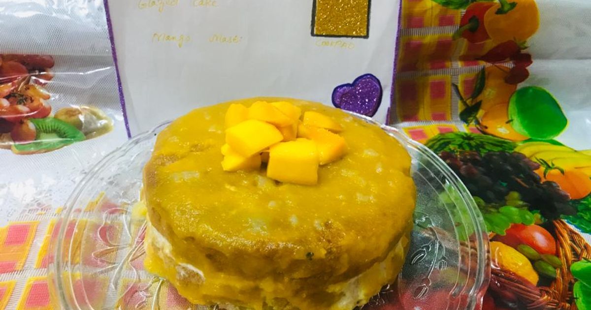 Mango Glaze Cake Recipe by Misbah Rasheed Qureshì - Cookpad