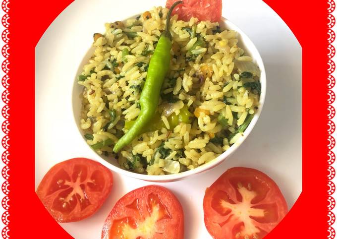 Palak rice Recipe by Harini Balakishan - Cookpad