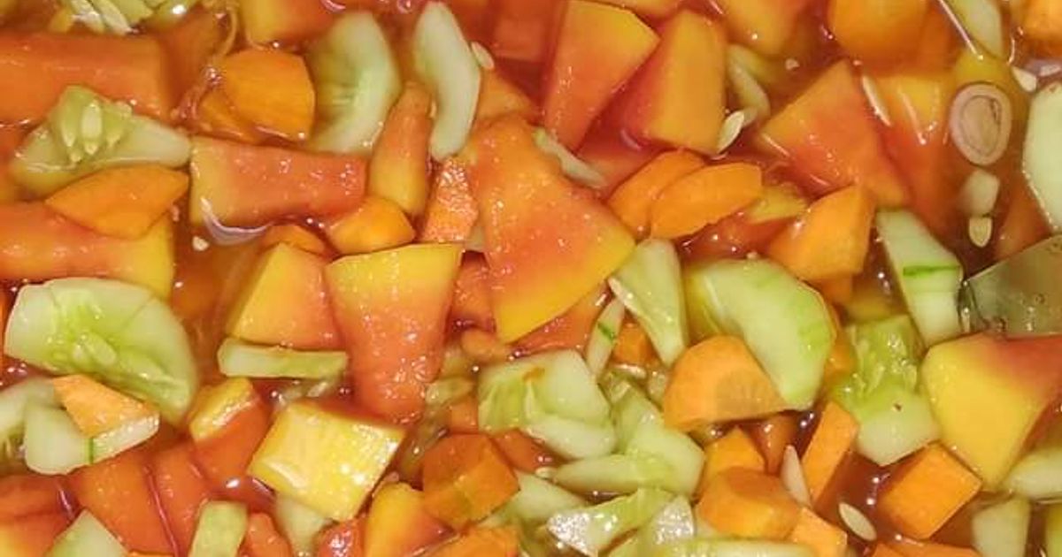 Resep Gohu Pepaya +Timun (Asinan) Ala Orang Manado oleh Melissa - Cookpad