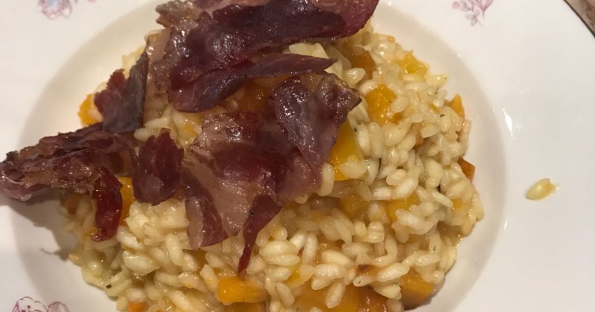 Butternut Squash Risotto With Crispy Coppa Recipe by Gaia Riva - Cookpad