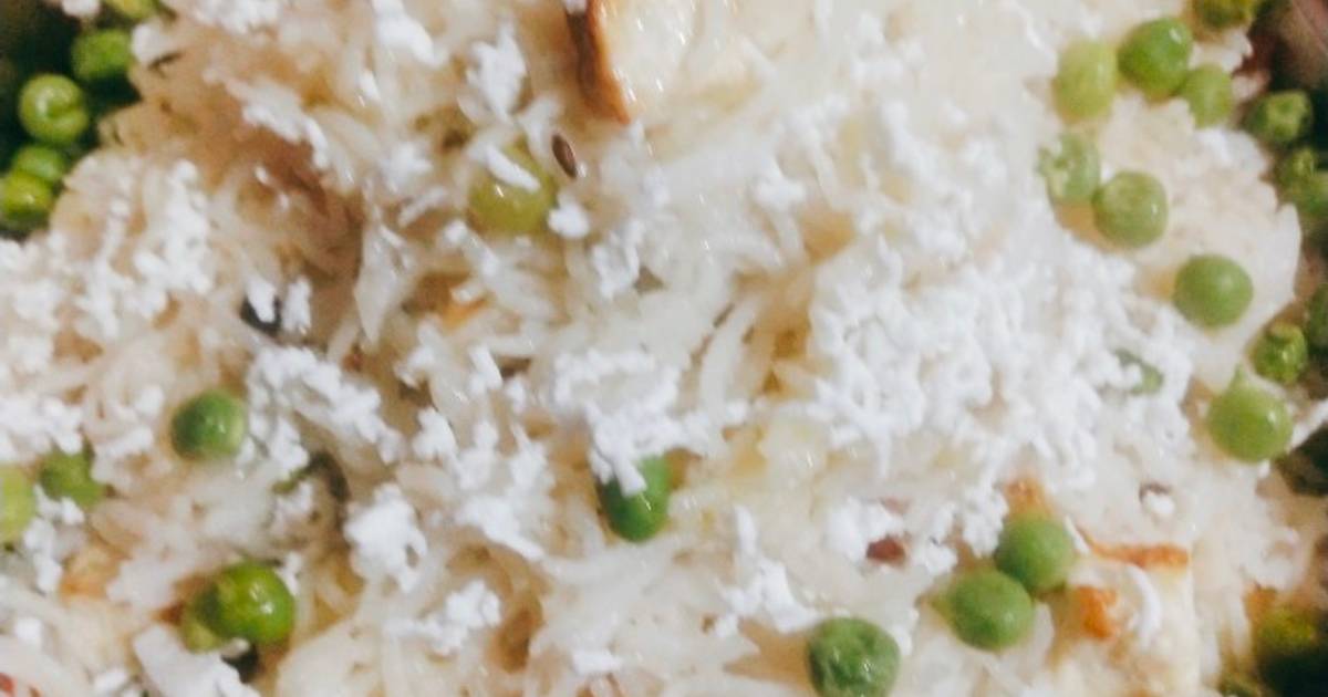 Matar paneer pulao Recipe by Mukta Shukla - Cookpad