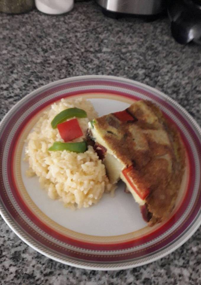 Pastel español con arroz Receta de Bruno Javier Peñaloza Monares- Cookpad