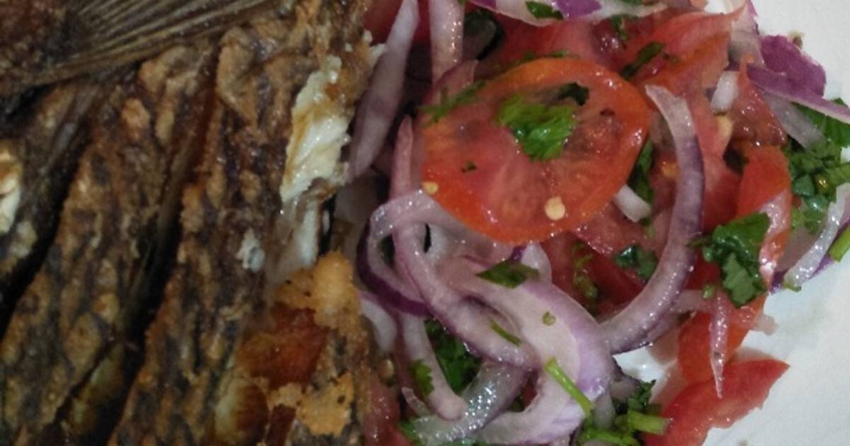 Fried fish kachumbari Recipe by Sweet purity - Cookpad