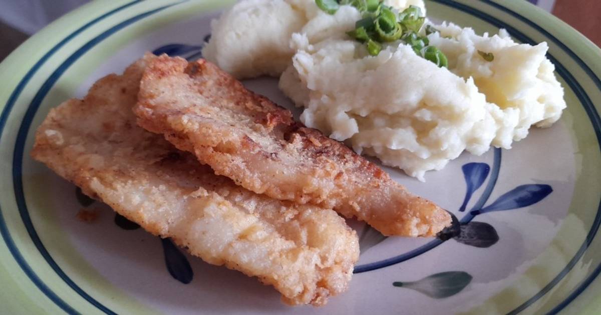Merluza frita con harina de garbanzo Receta de Claudia Isabel- Cookpad