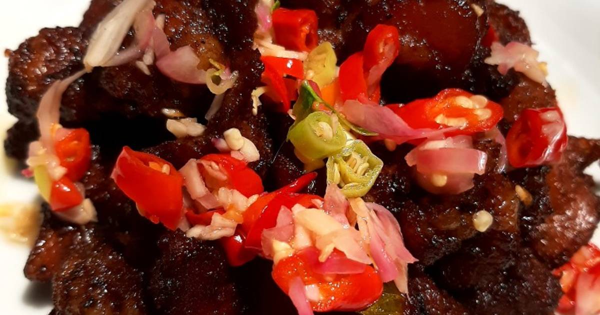 Resep Sate Daging Goreng sambal matah oleh Rizka - Cookpad