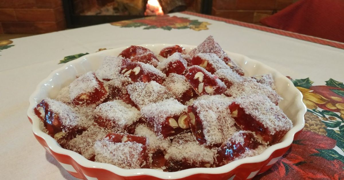 Λουκούμια με χυμό ρόδι και φουντούκια Συνταγή από τον/την Anna Beni ...