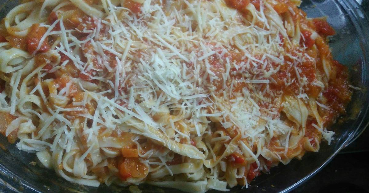 Fideos con tomates naturales - 84 recetas caseras- Cookpad