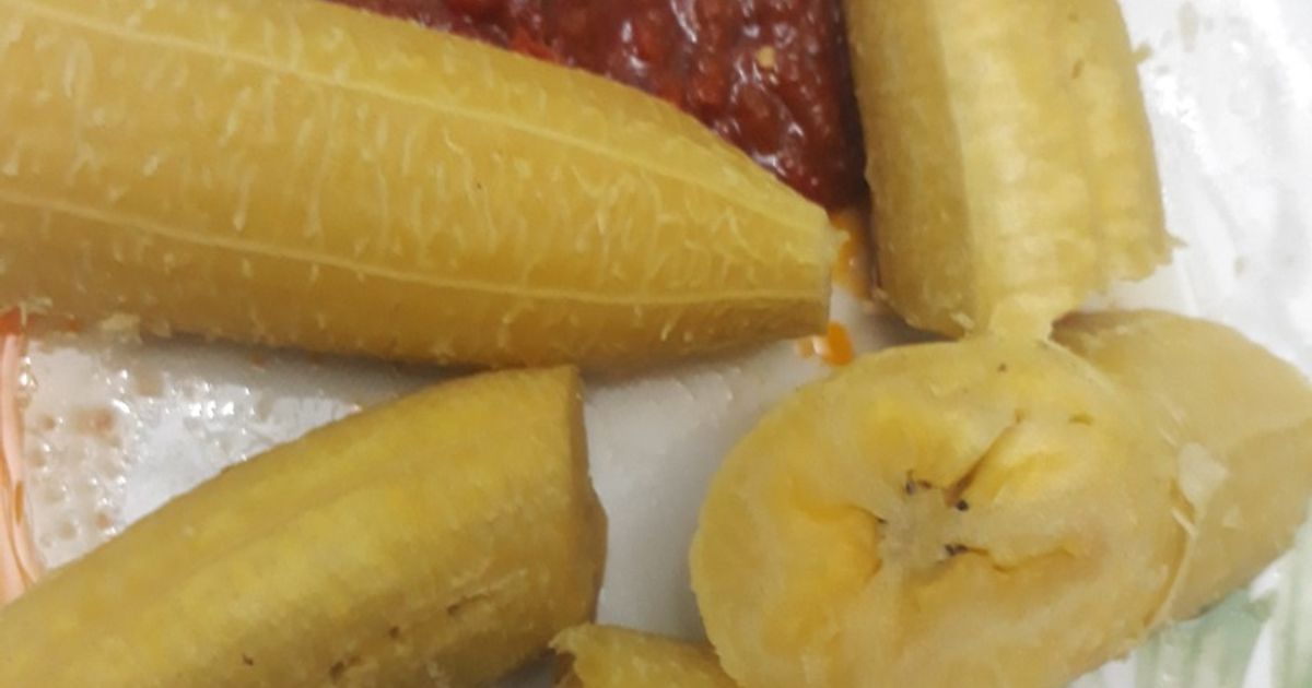 Boiled Plantain With Pepper Sauce Recipe by Ginika - Cookpad
