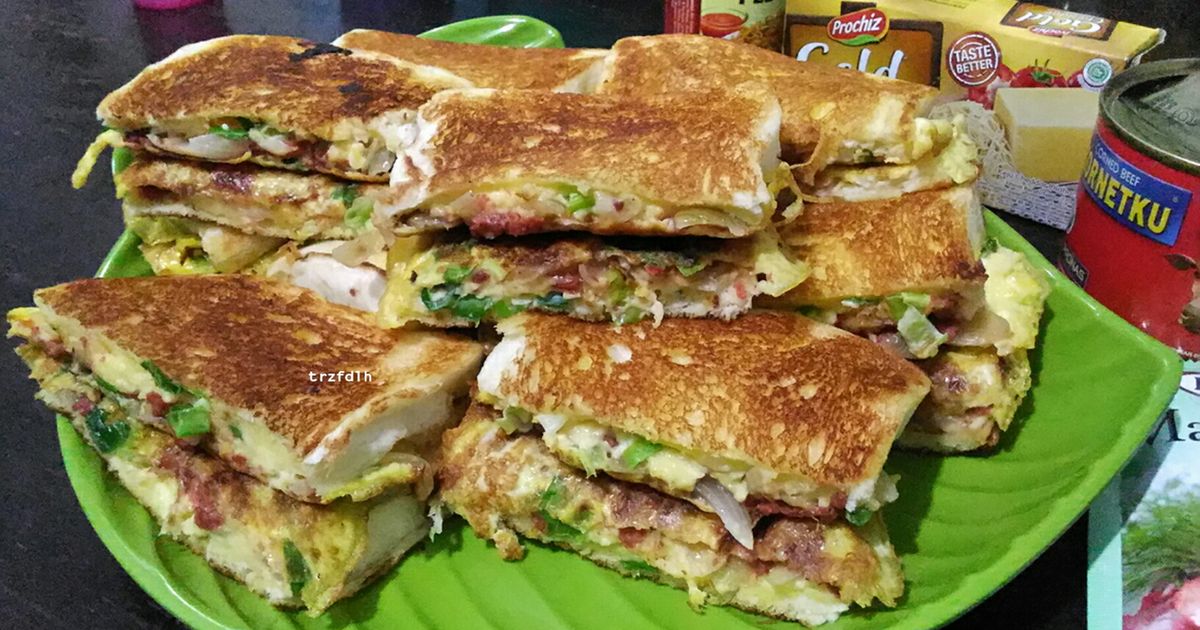Resep Roti John (Roti Tawar) oleh Tirza. - Cookpad