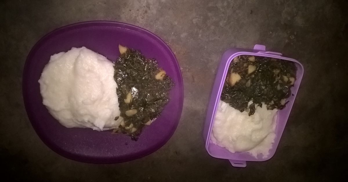 Spinach With Pap Recipe by khazamula - Cookpad