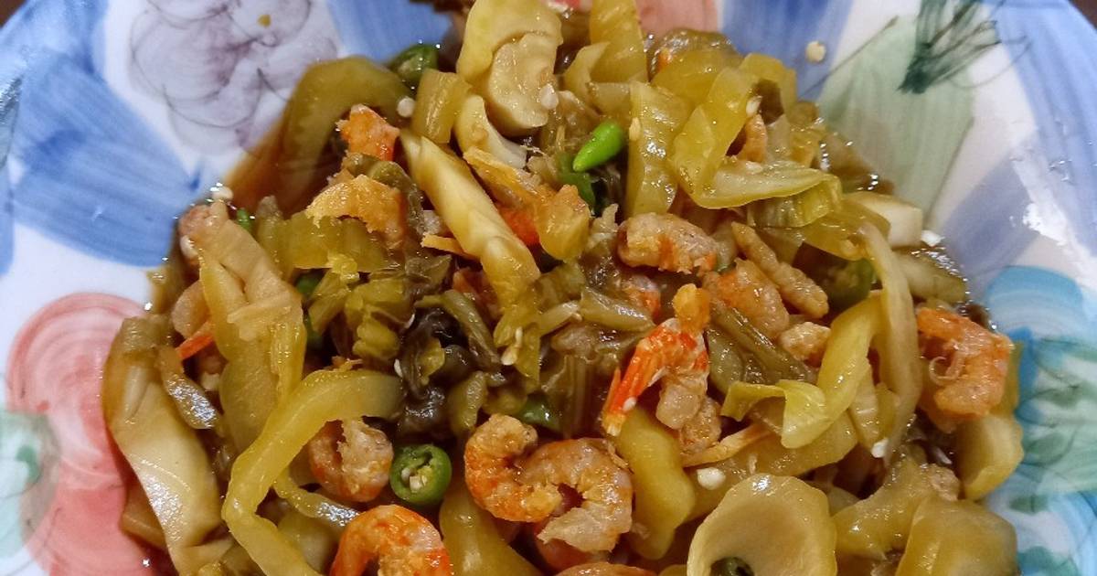 Resep Acar Sawi Asin Ebi oleh Desfita_MamiCay - Cookpad