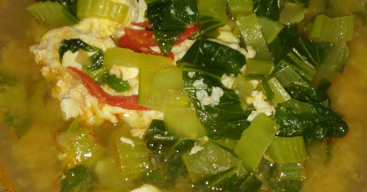 Resep Sawi Botol + Rebus Telur Ceplok oleh Bunda Qilla N Alif - Cookpad