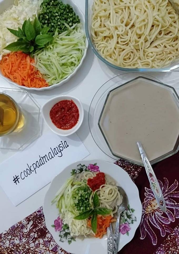 Resipi Laksa Lidi Kuah Lemak oleh Aza Aaj - Cookpad