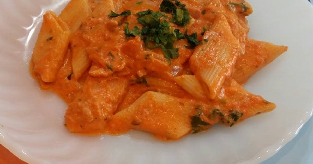 Mostacholes con salsa de Atún Receta de Maria Del Carmen Naso- Cookpad