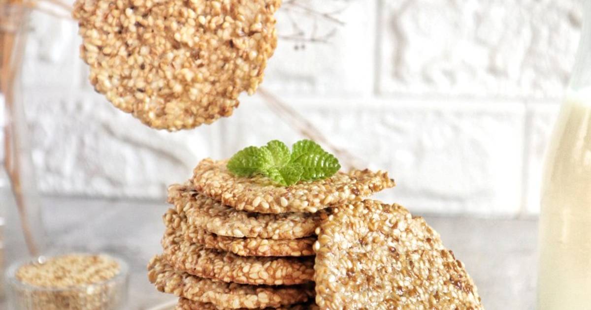 Resep Sesame Crisps, cemilan crispy hanya 5 bahan!! oleh Frielingga Sit ...