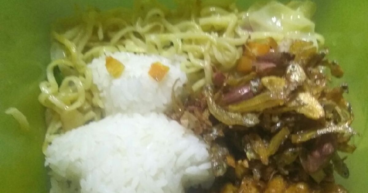 Resep Bekal Anak Sekolah(mie, Kering Tempe Dan Tempong Goreng) oleh Lia ...