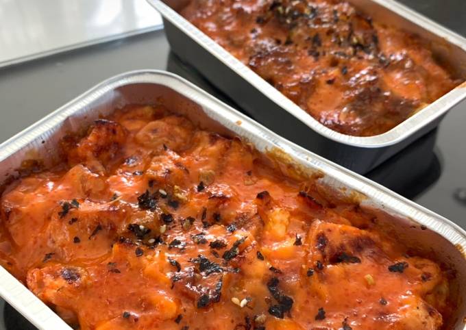 Resep Garlic rice with salmon & beef mentai oleh lilian - Cookpad