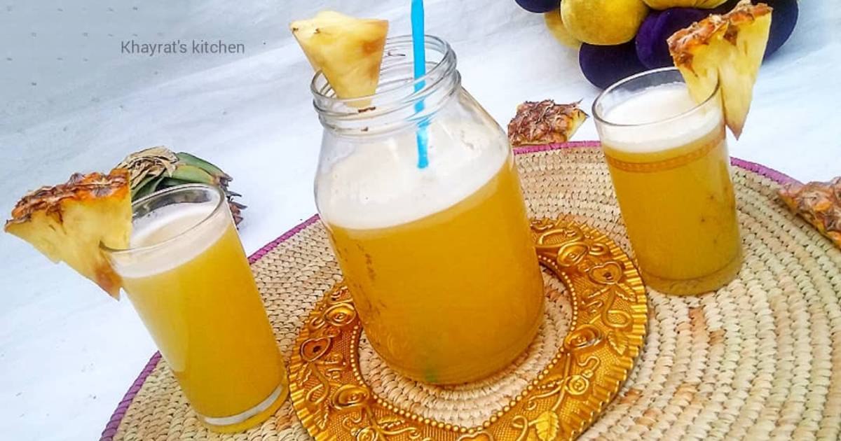 Pineapple ginger punch Recipe by Khayrat's Kitchen& Cakes - Cookpad