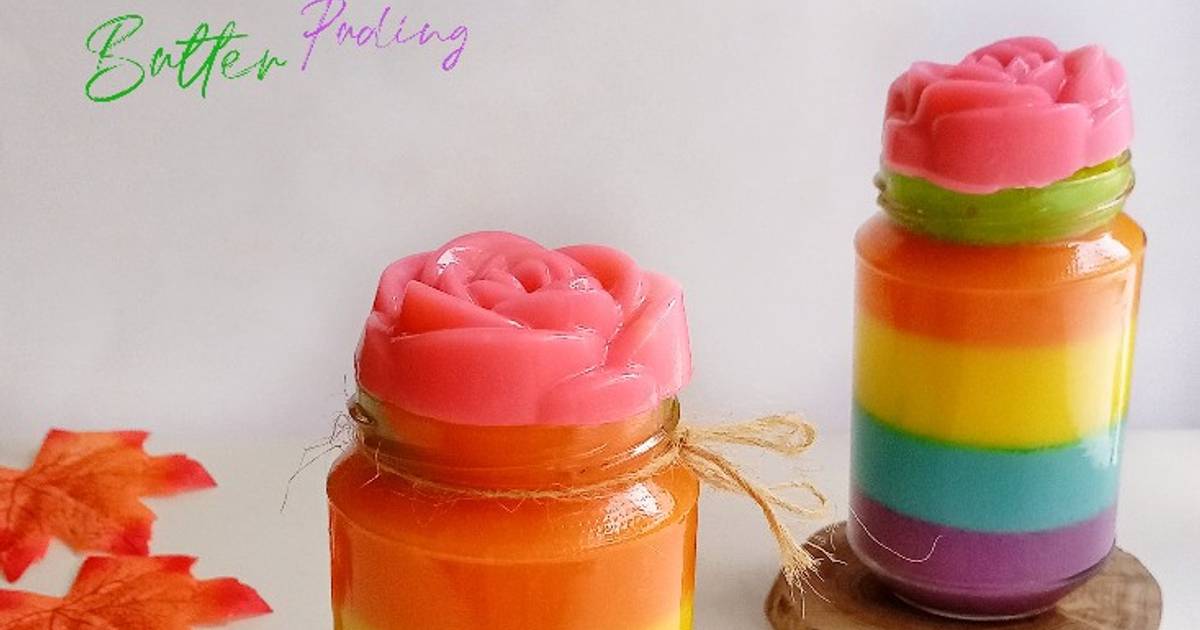 37 resep puding pelangi mentega enak dan mudah - Cookpad