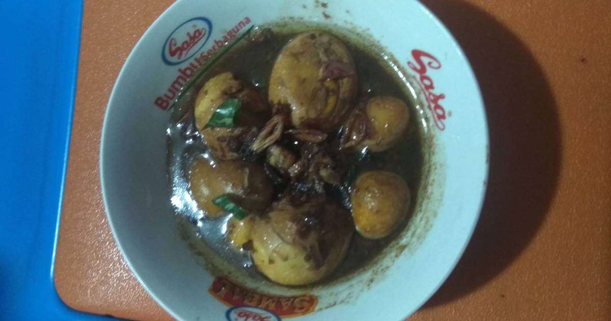 Resep Telur kecap / Bistik telur gampang oleh Emak e Cykim - Cookpad