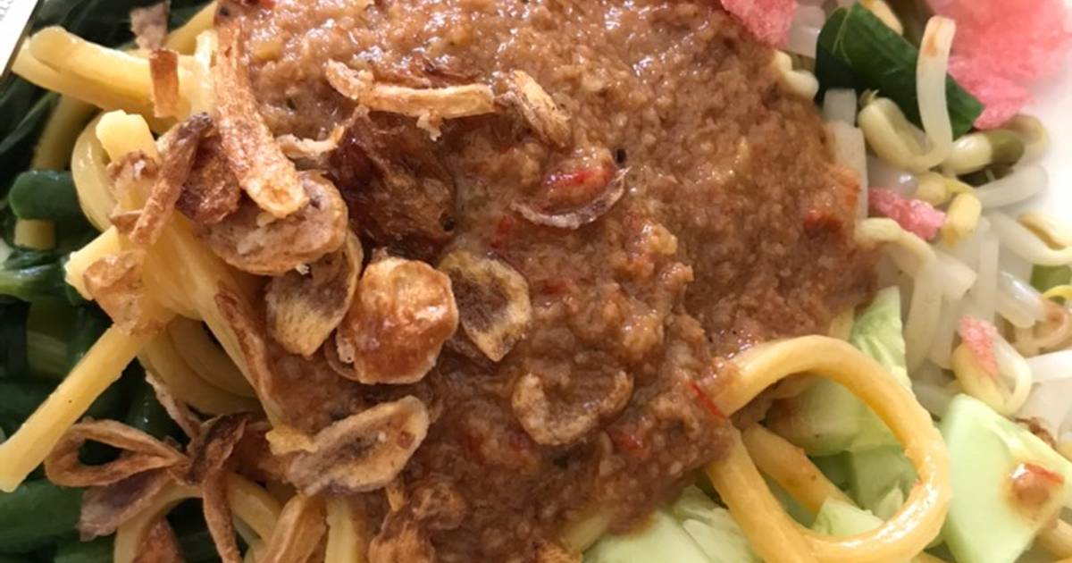 59 resep pecel sayuran bumbu kacang mie enak dan sederhana ala rumahan ...