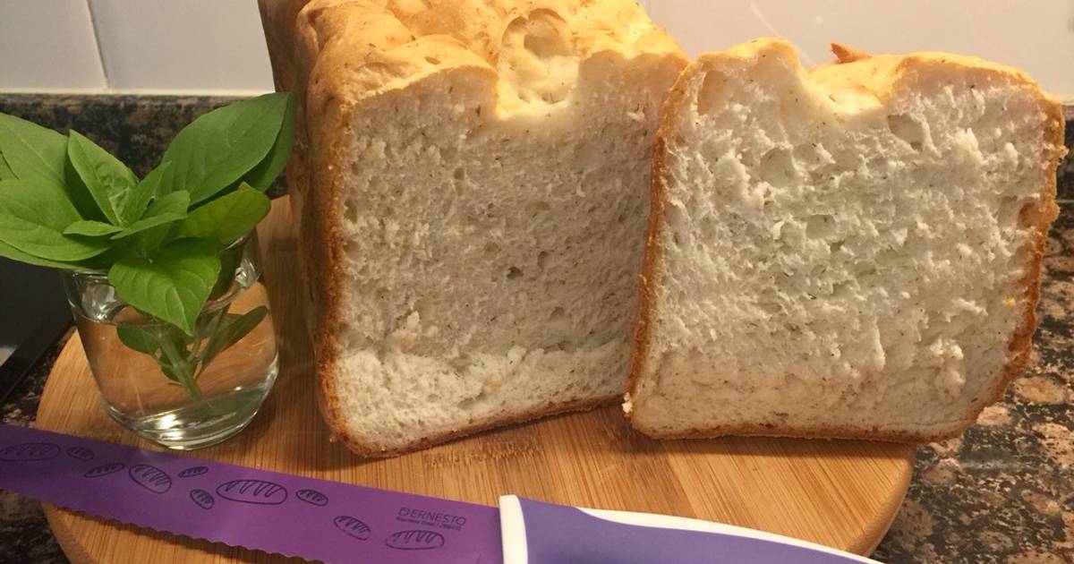 Pan de molde con ajo y eneldo seco. Sin gluten en panificadora Receta ...