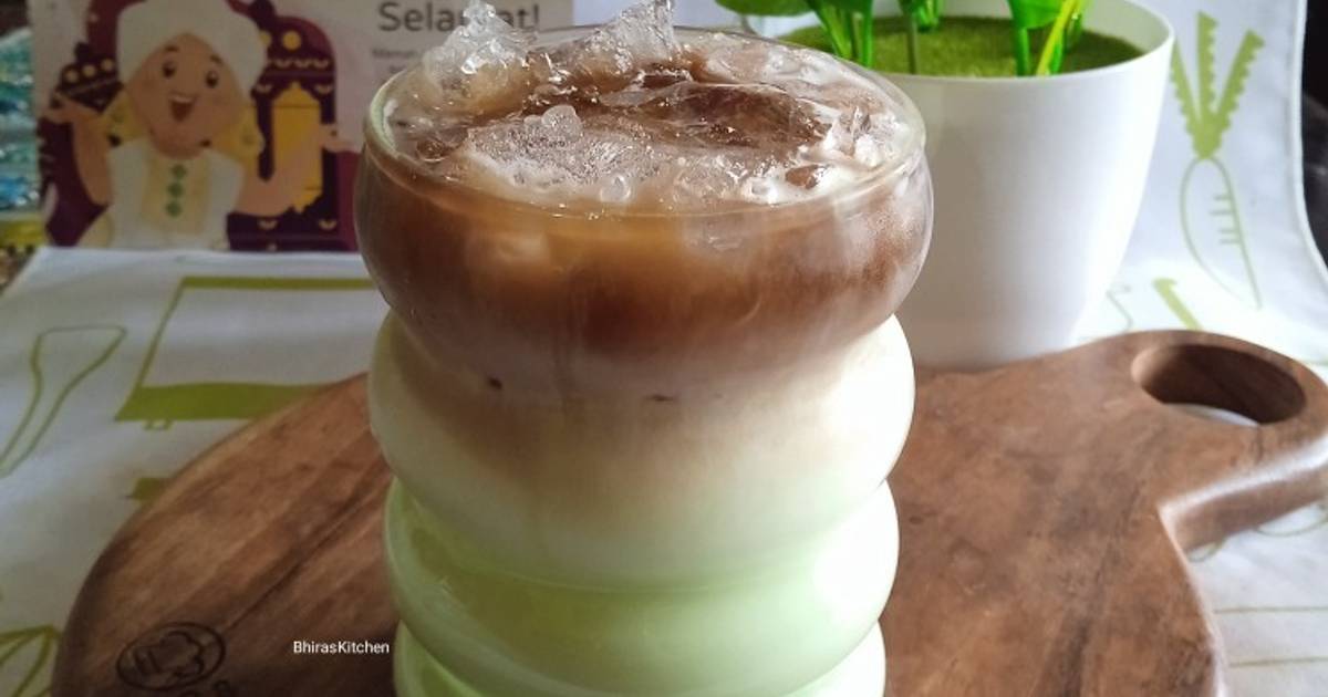 Resep Pandan Cheese Latte oleh Rika Erviana - Cookpad