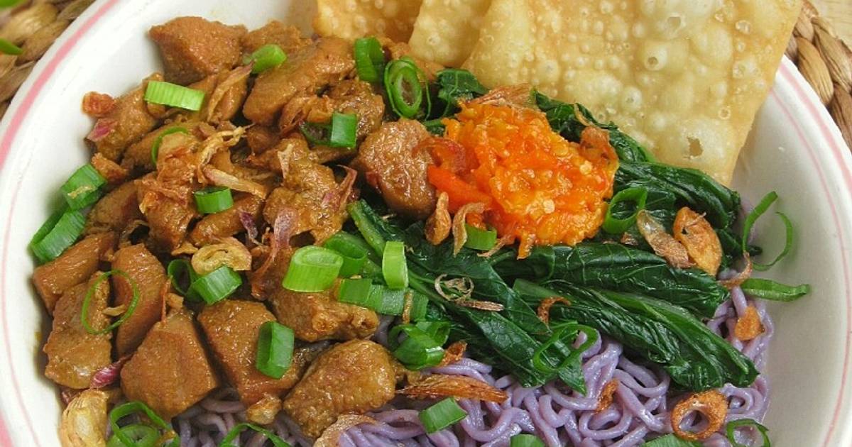 7 resep mie ayam ubi ungu enak dan sederhana ala rumahan - Cookpad