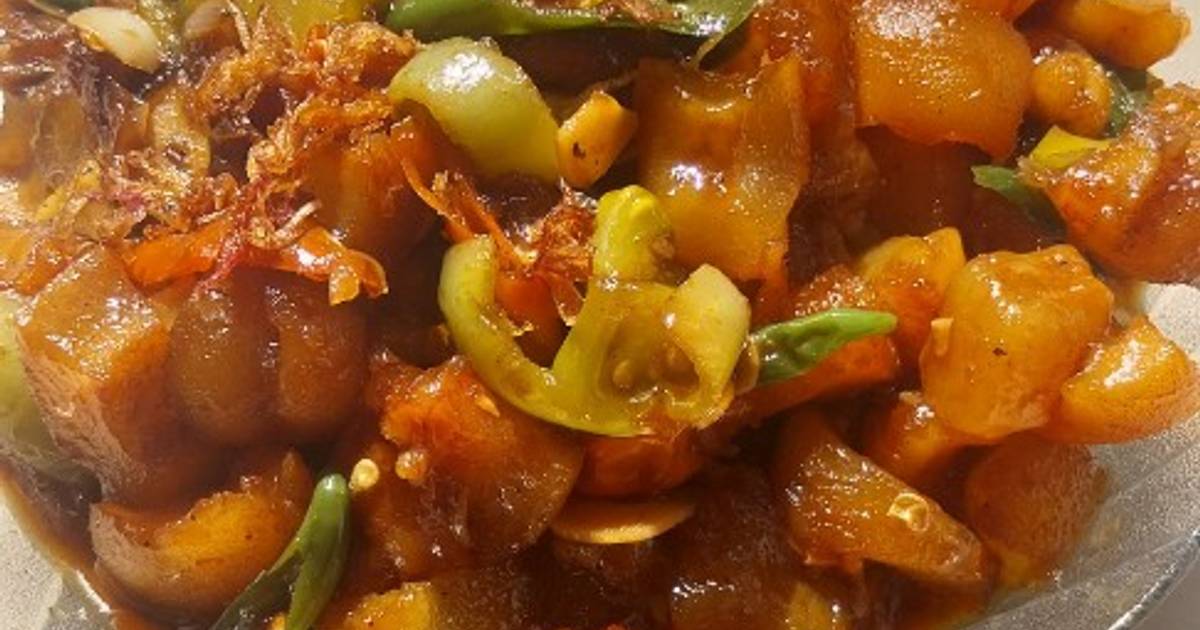 Resep Oseng kikil lombok ijo oleh Nimusssss - Cookpad