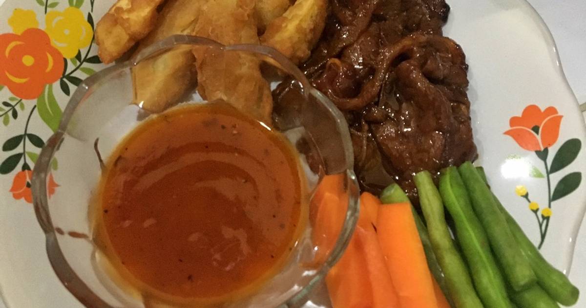 Resep Beef Slice with BBQ Sauce oleh Noni - Cookpad