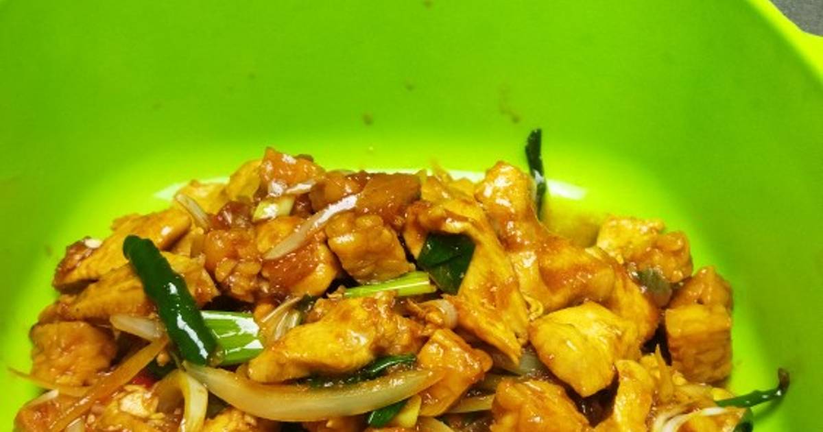 Resep Tumis ayam tempe kecap oleh ridho umayanti - Cookpad
