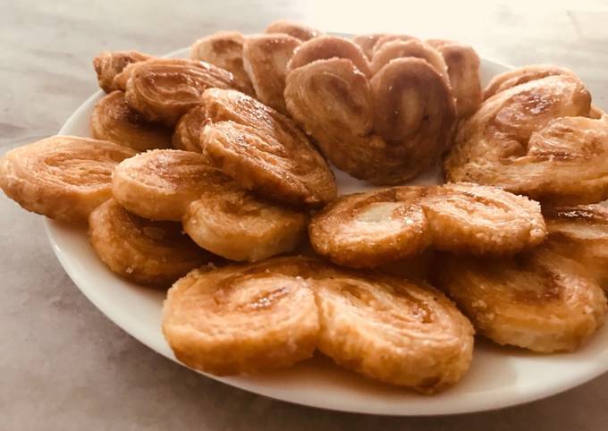 Palmiers (little heart) Recipe by Manisha Chhabra - Cookpad