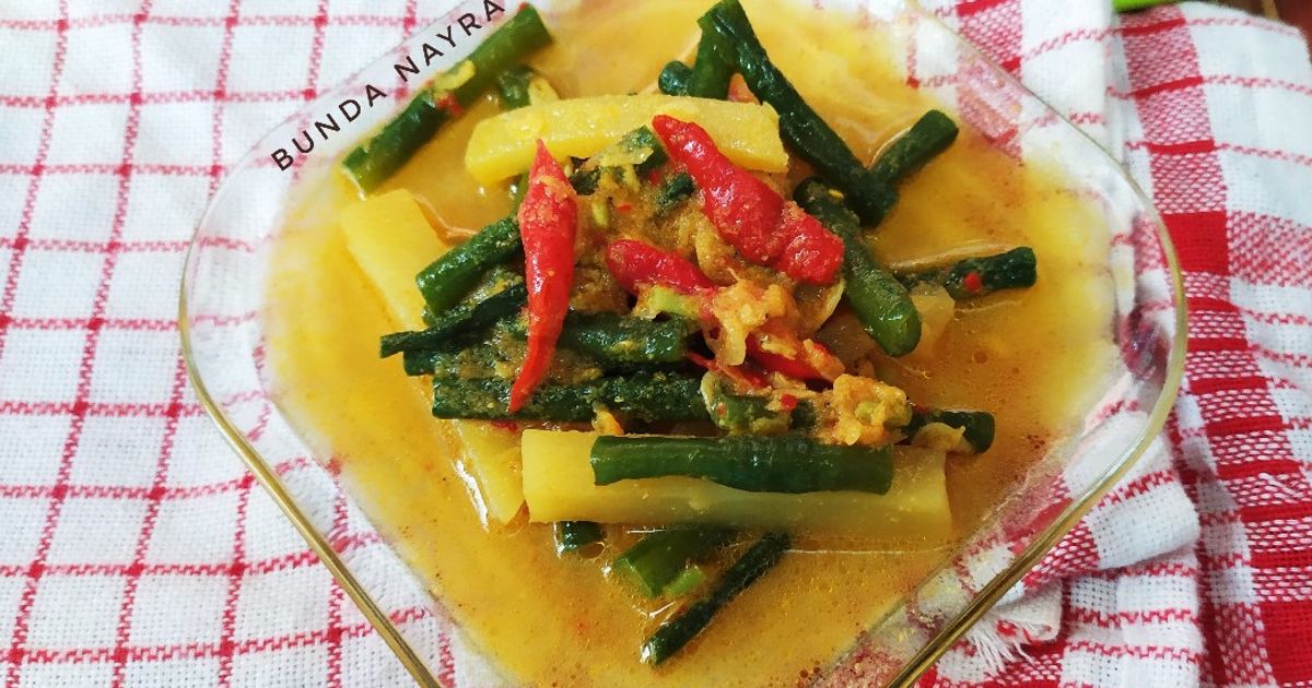 Resep tumis kacang panjang dan udang bumbu kuning rumahan enak dan ...