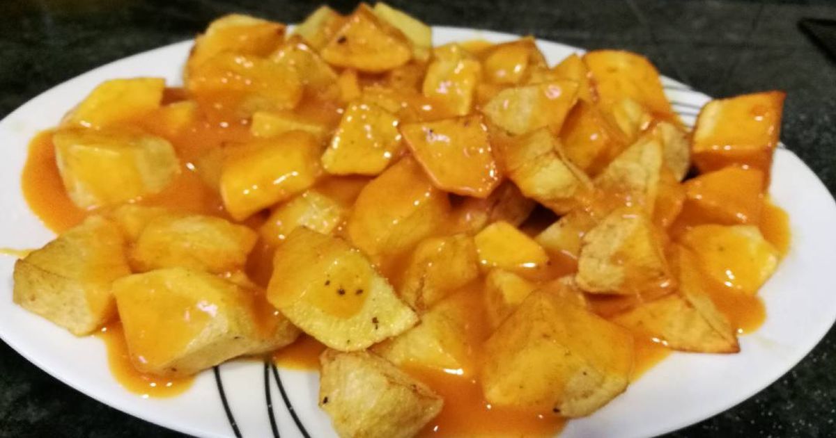 Patatas Bravas (Sin Tomate) Receta de Mari Trini Hernandez Peñalva- Cookpad