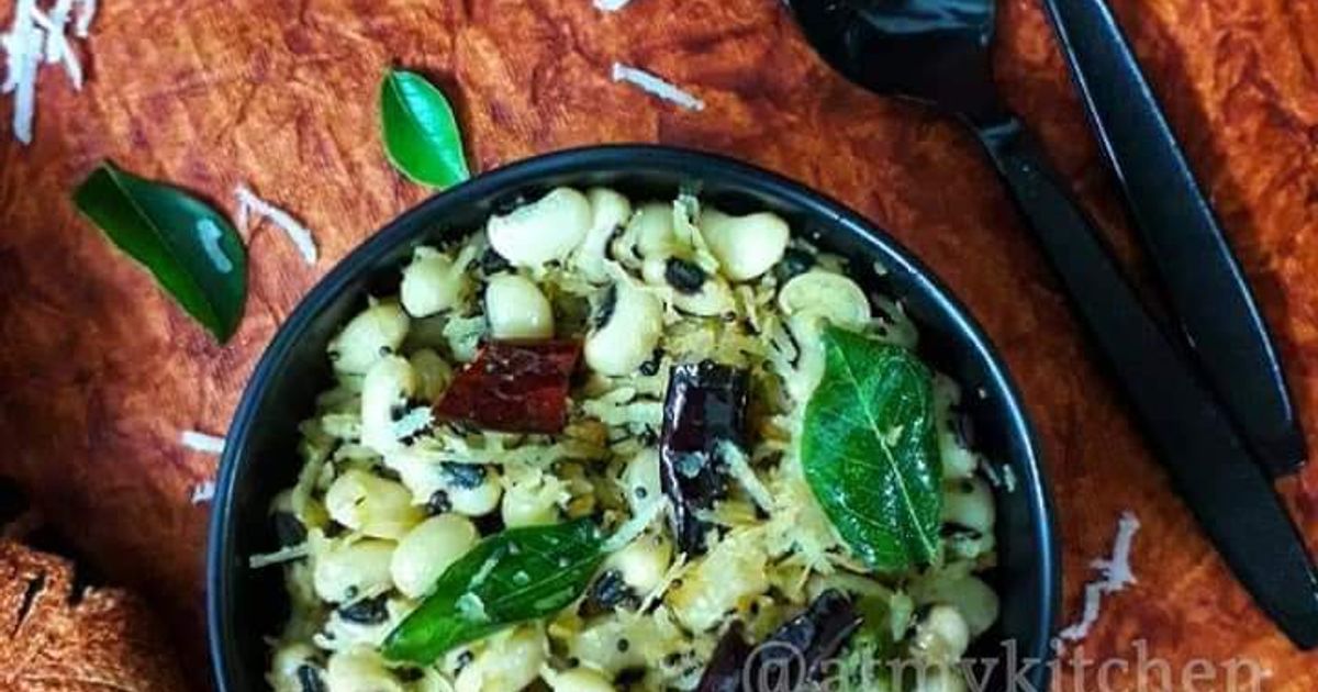 Karamani Sundal / Black Eyed Peas Sundal Recipe by Akum Raj Jamir - Cookpad