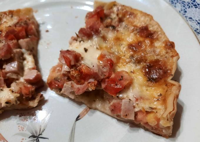 Tarta individual de jamón, queso y tomate Receta de La profe Luisa- Cookpad