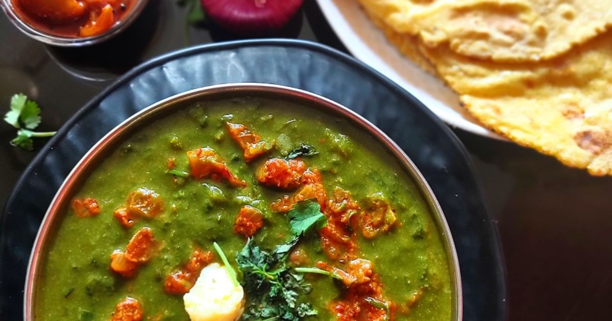 Sarson Ka Saag And Makkai Roti Recipe by Suchitra S(Radhika S) - Cookpad