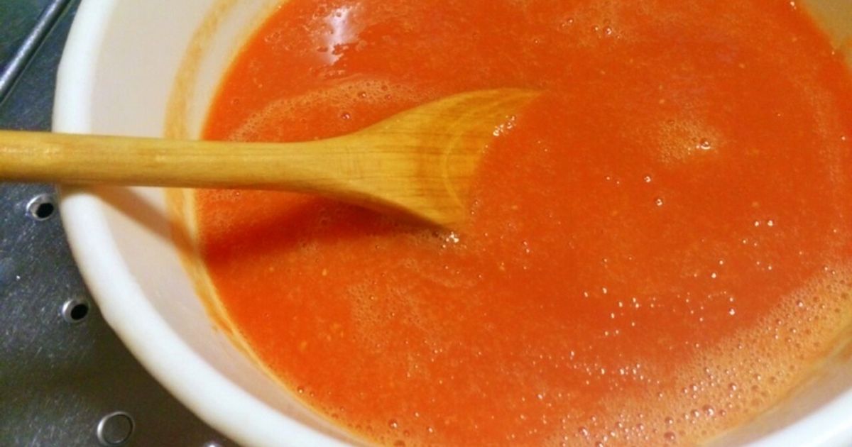 Homemade Tomato Puree For Using Up Cherry Tomatoes Recipe By りりり～ん