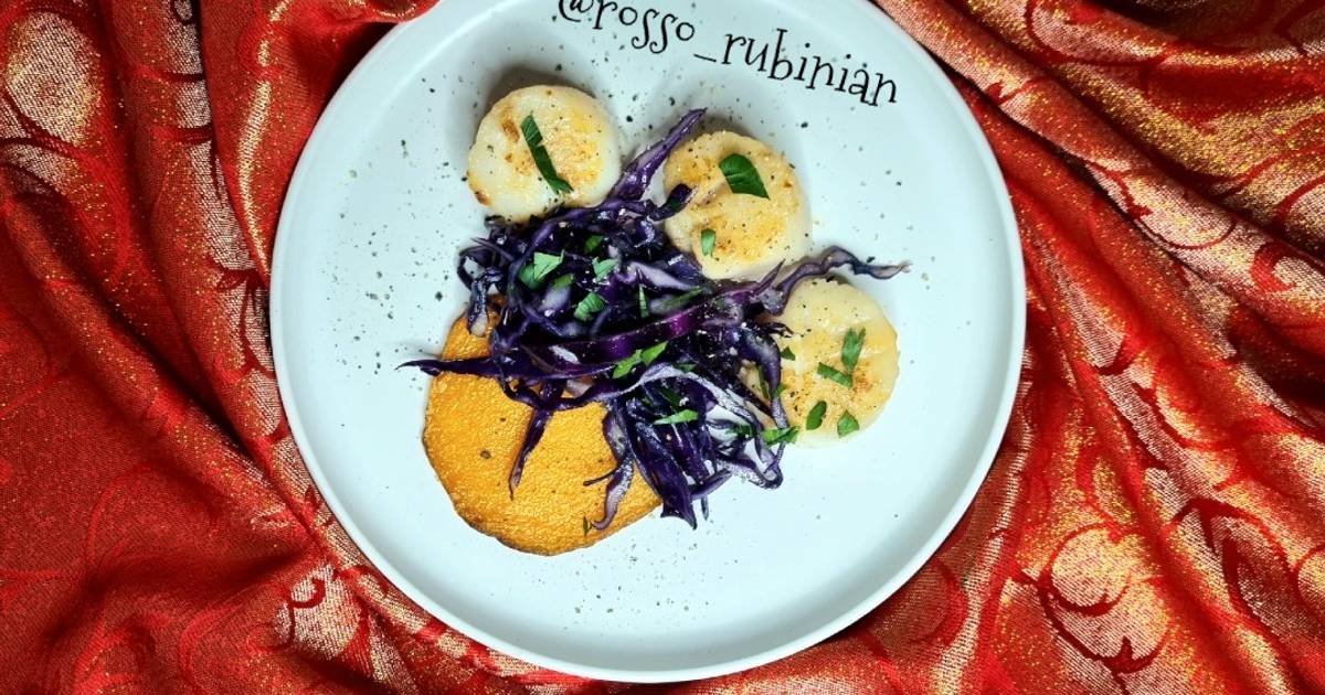 Ricetta Capesante cavoli e zucca di rosso rubinian - Cookpad