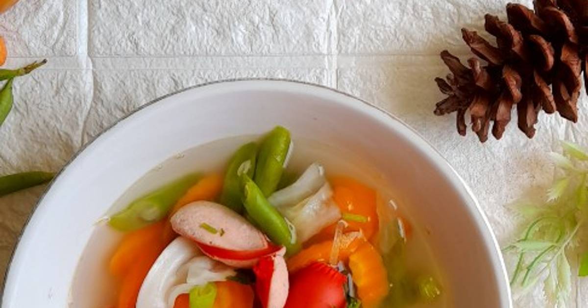 Resep Sup Segar Sayuran&Sosis oleh Lucky Kitchen - Cookpad