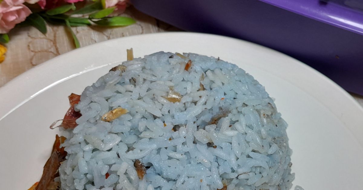 Resep Nasi Liwet Bunga Telang Rice Cooker oleh Lionie Adi - Cookpad