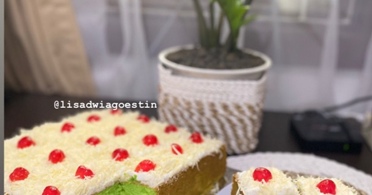 Resep Bolu Pandan Topping Keju oleh Lisa Dwi Agoestin - Cookpad
