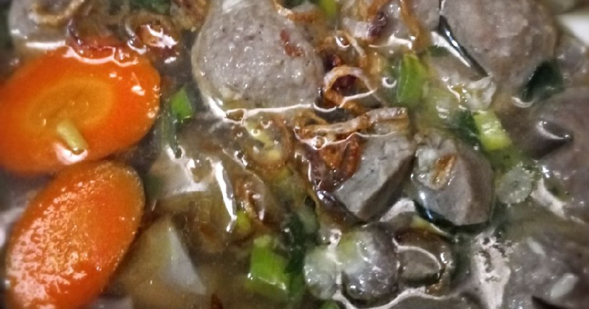 Resep cara membuat sop bakso urat rumahan enak dan mudah - Cookpad