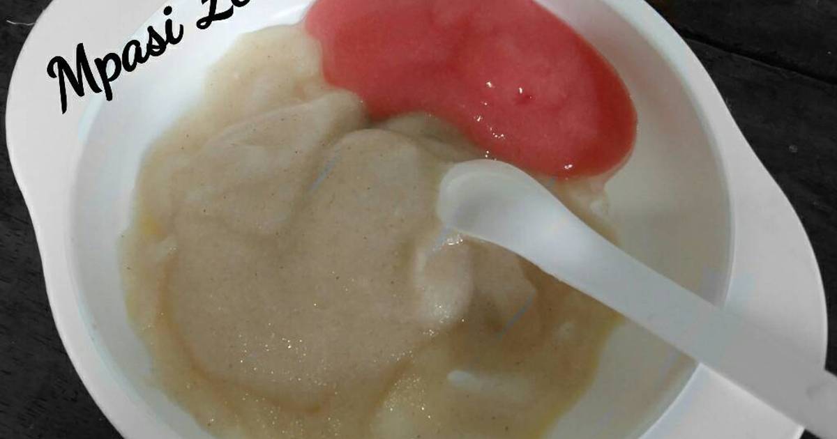 Resep MPASI 6+ : Bubur Beras Coklat Puree Jambu oleh Sisi.FM - Cookpad