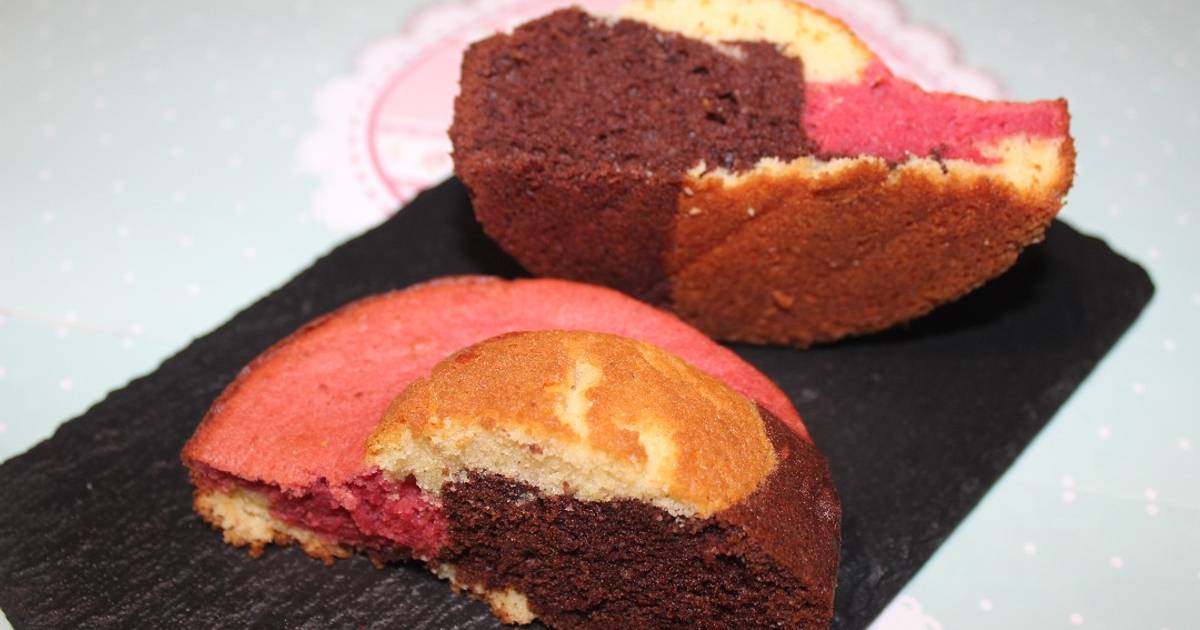 Bizcocho neapolitan Receta de “El mandilon de mama” - Cookpad
