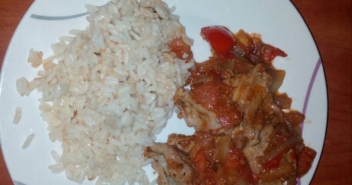 Carne Frita con arroz Receta de Eus- Cookpad